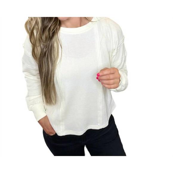 Mystree | Tops | New Mystree Luna Vintage Thermal Raw Edge Long Sleeve ...
